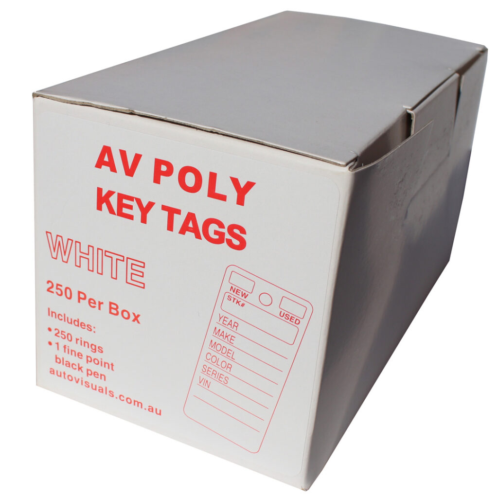 Poly Key Tags White - Auto Visuals