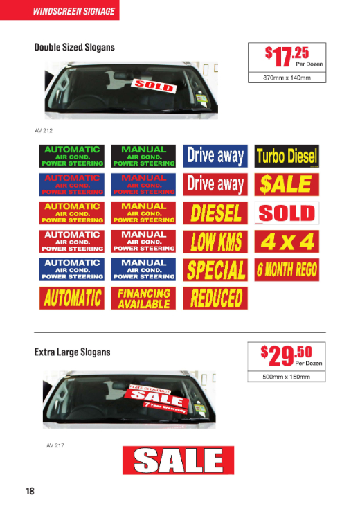 Auto Visuals - Australia's Largest Range of Auto Dealer Products