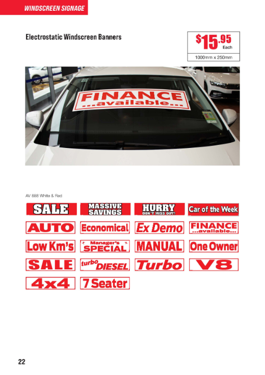 Auto Visuals - Australia's Largest Range of Auto Dealer Products