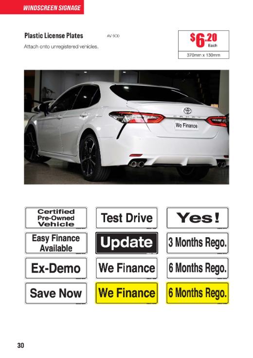 Auto Visuals - Australia's Largest Range of Auto Dealer Products