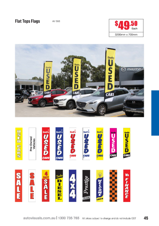 Auto Visuals - Australia's Largest Range of Auto Dealer Products