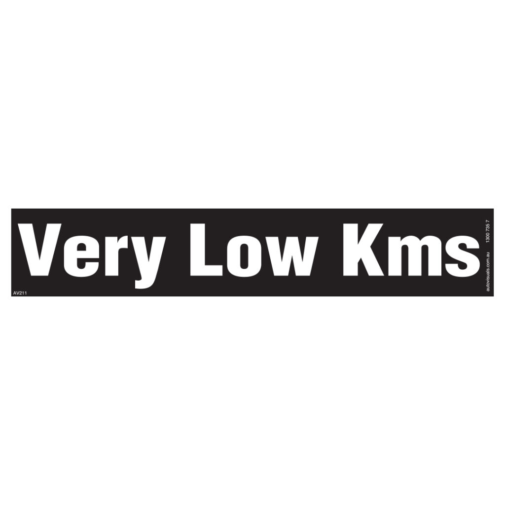 Very Low Kms Black White - Auto Visuals
