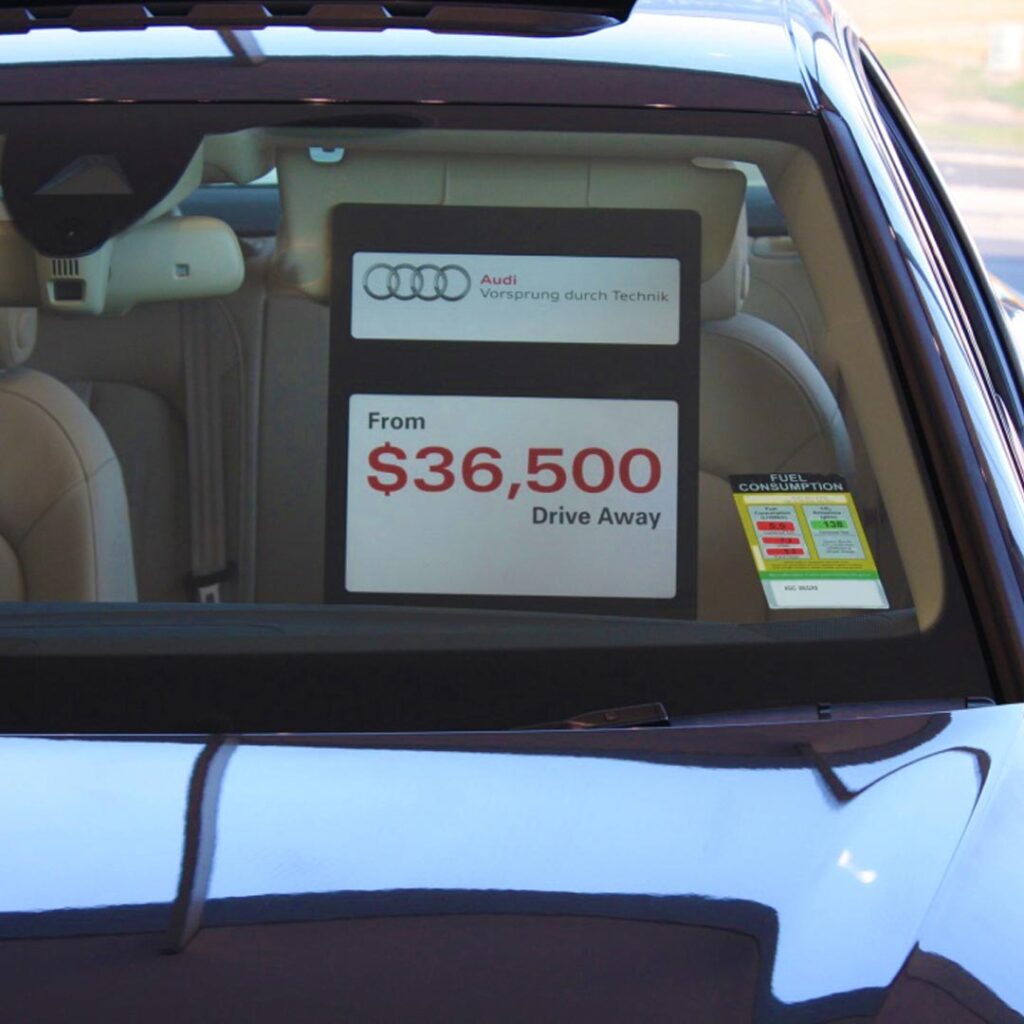 Sun Visor Display Board Black - Auto Visuals