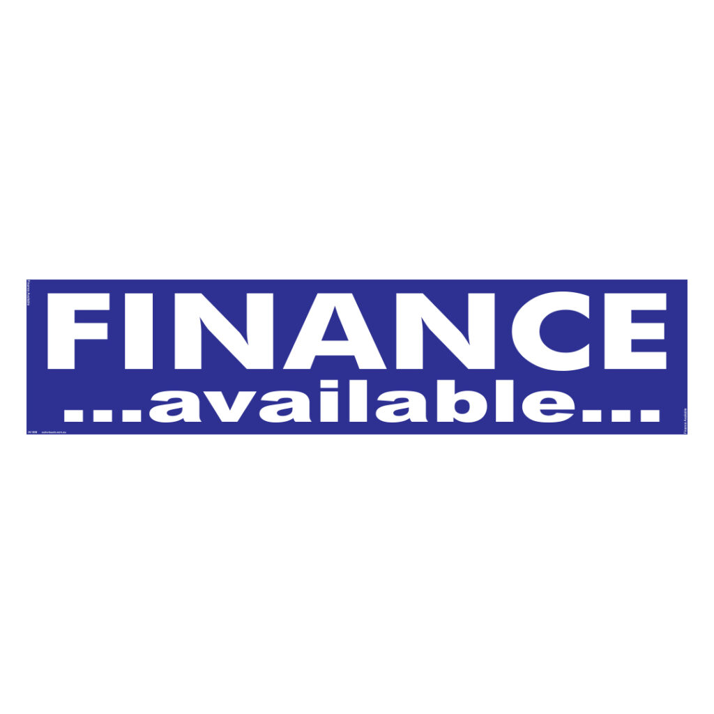 Finance Available Static Blue White - Auto Visuals