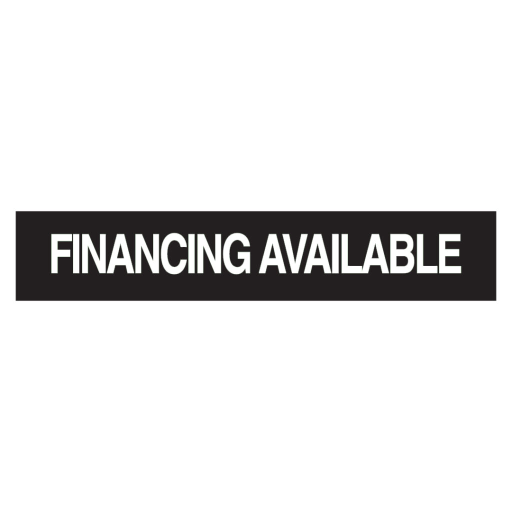 Financing Available Black White - Auto Visuals