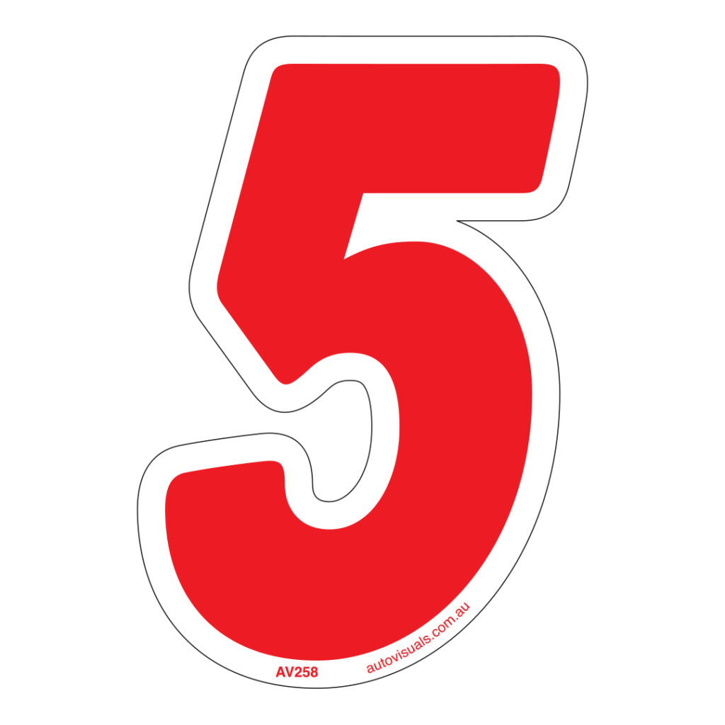 Red & White Die Cut Numbers Archives - Auto Visuals